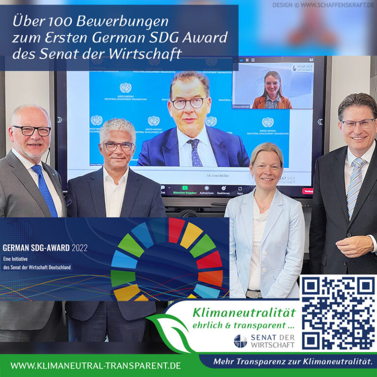 Über 100 Bewerbungen zum Ersten German SDG Award des Senat der ...